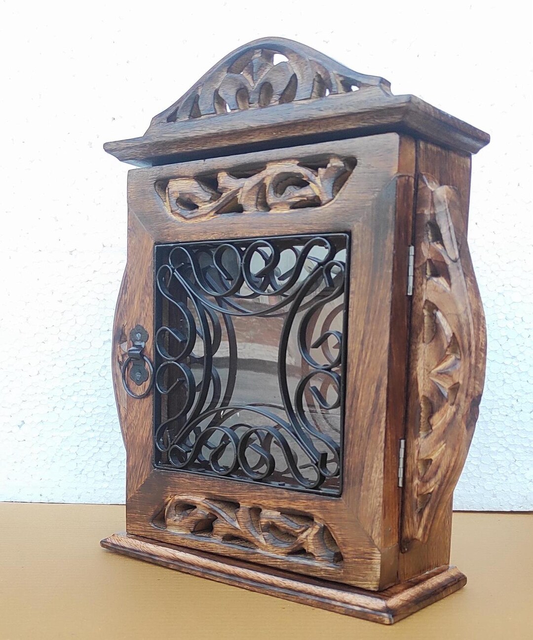 Rustic Wooden Key Box: Wall-mounted Decorative Key Cabinet - Etsy