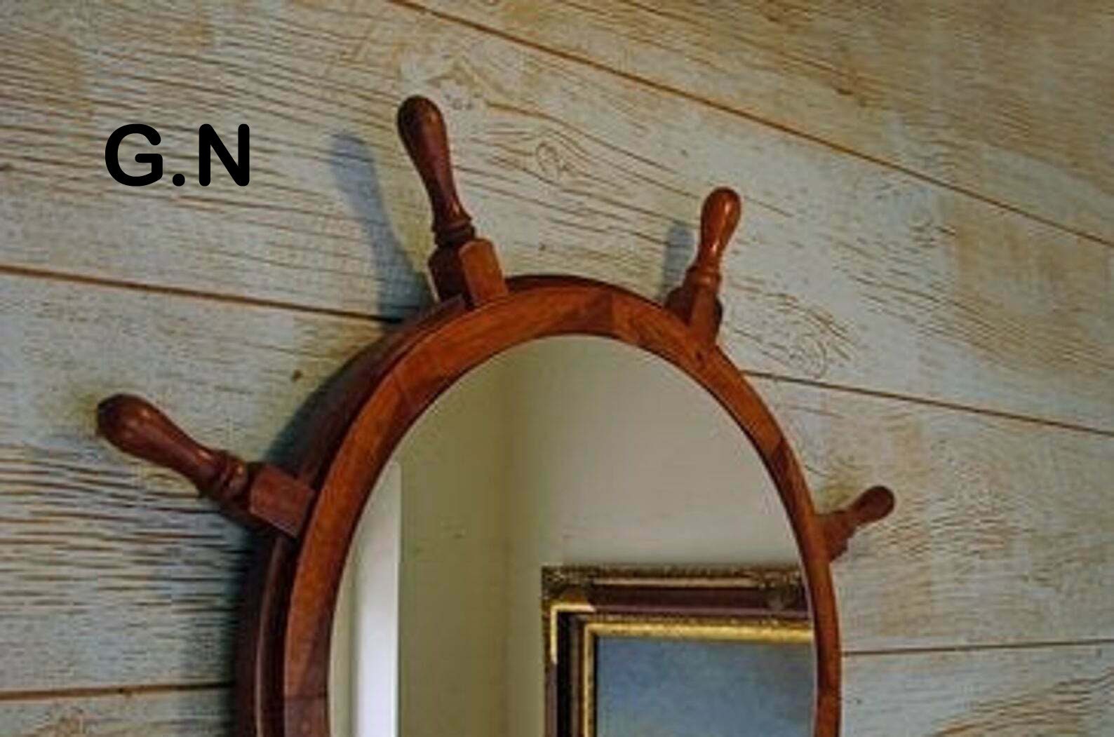 Handcrafted Wooden Ship Wheel: Nautical Home Decor (18/24 Inch) - Etsy