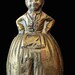 Vintage Solid Brass Desk Bell Maid Lady 3.25 X 2 X2 Weighing .51 Ounces ...
