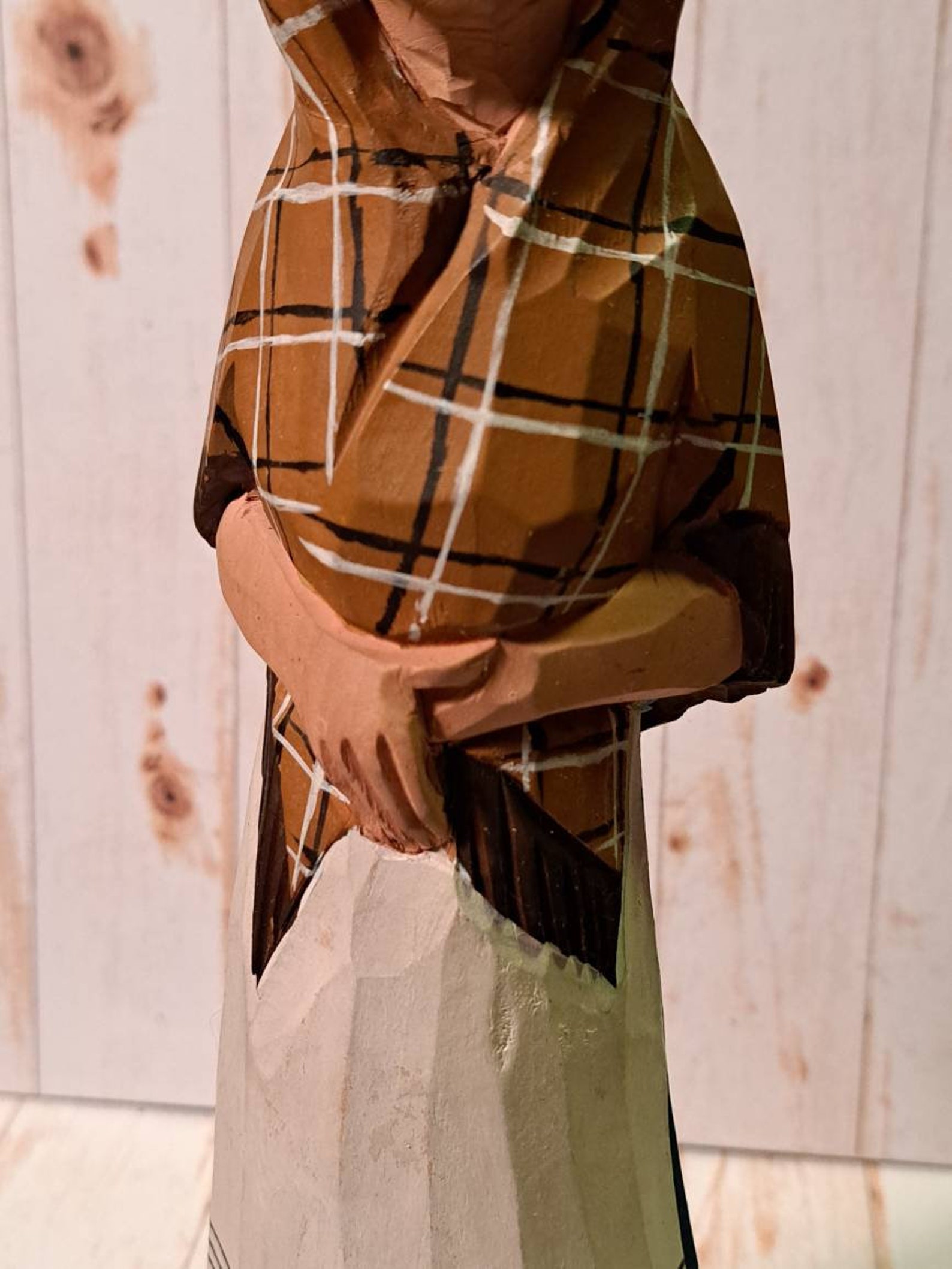 Vintage Hand Carved Old Woman 'sarah' Statue - Etsy