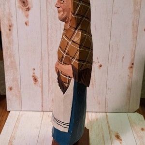Vintage Hand Carved Old Woman 'sarah' Statue - Etsy