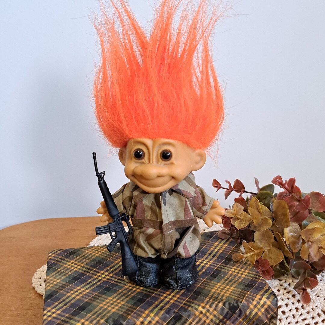 Vintage Troll Soldier Doll, Orange Hair - Etsy