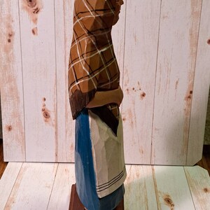 Vintage Hand Carved Old Woman 'sarah' Statue - Etsy