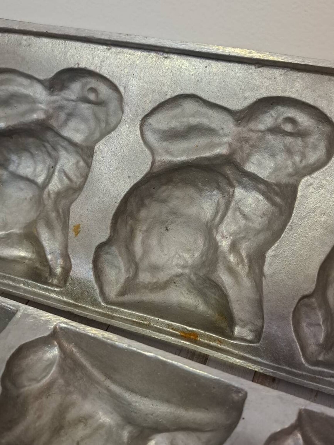 Vintage 3D, 3 Rabbit/bunny Mold, 2 Piece, Heavy Cast Aluminum - Etsy