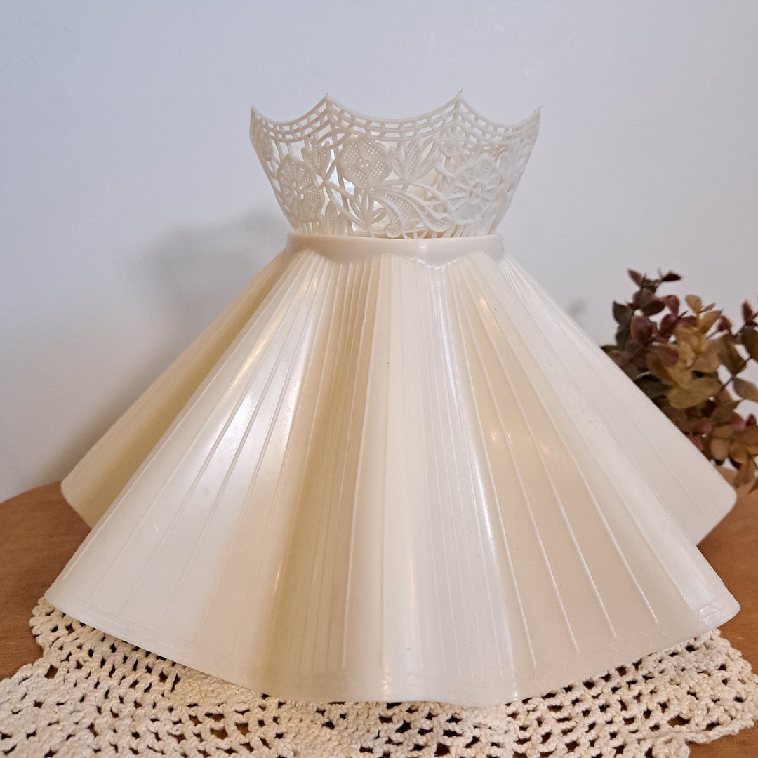 Vintage Mid Century Plastic Ruffle Style Small Lamp Shade - Etsy