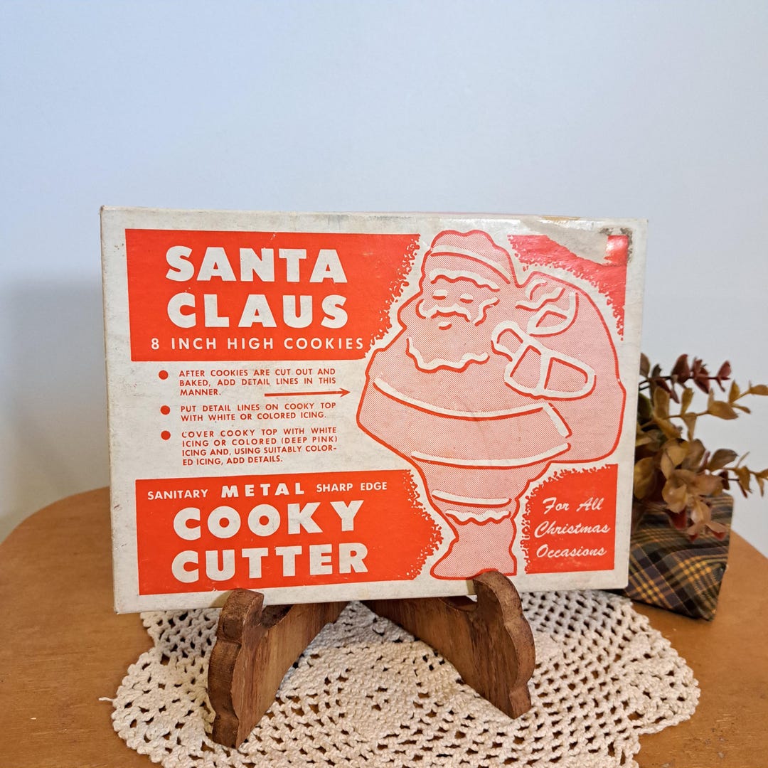 Vintage Santa Cookie Cutter 8” With Original Box - Etsy