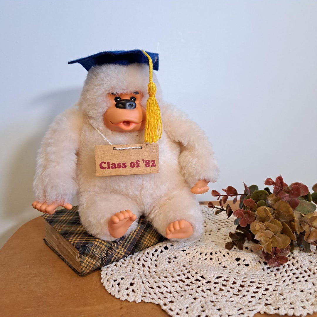 Vintage 80s Russ Gonga Class of 1982 Plush Stuffed Animal Thumbsucker ...