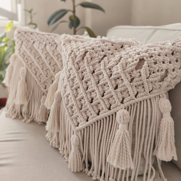 Macrame Pillow - Etsy