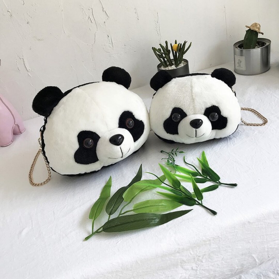 Plush Panda Shoulder Bagpanda Design Fluffy Shoulder Bagcute - Etsy