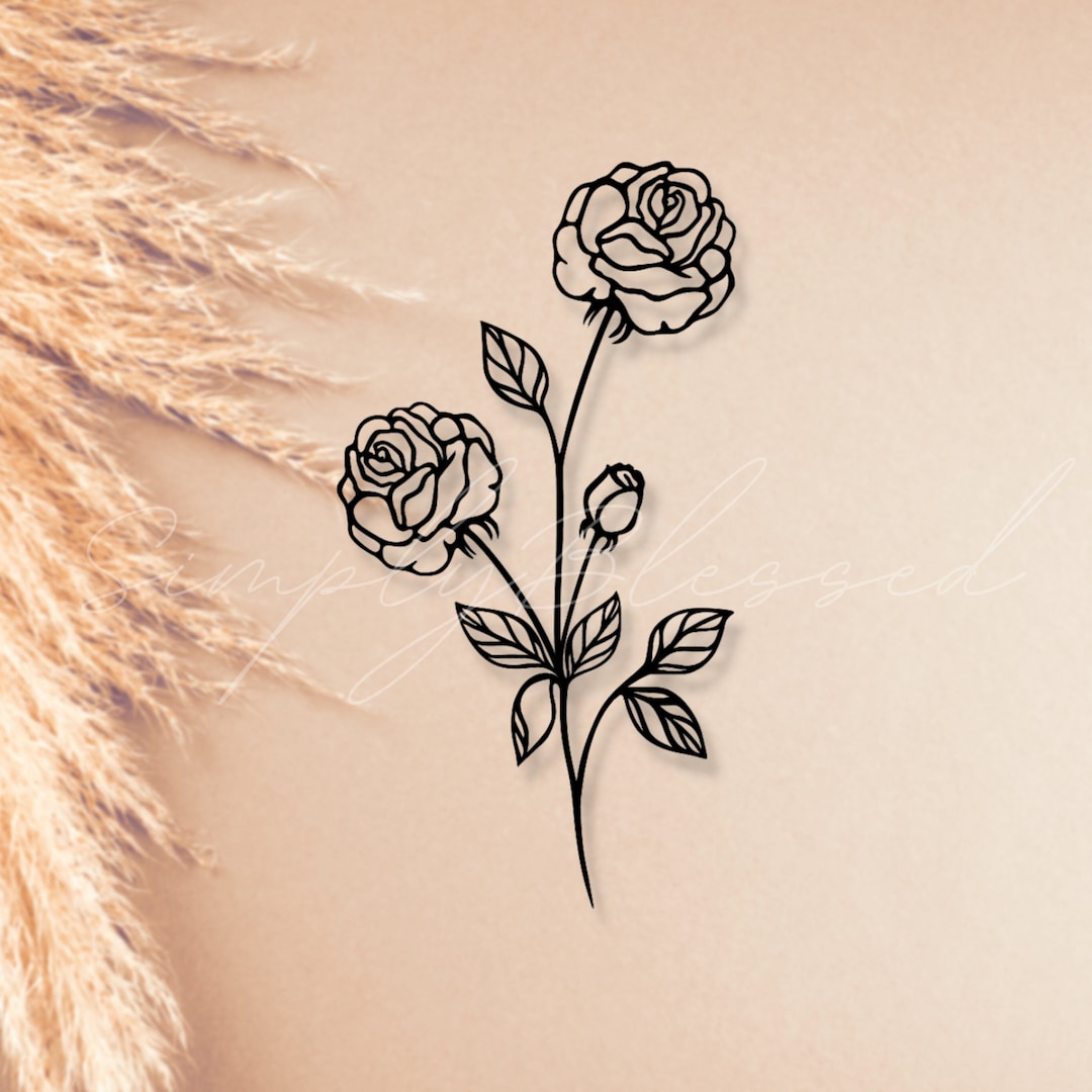 Rose Decals Rose Stickers Flower Decals Floral Stickers - Etsy