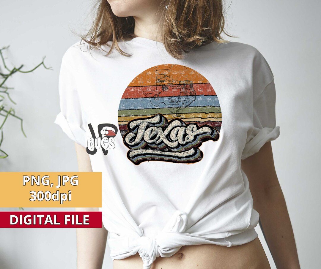 Retro Texas Png, Vintage Texas State Png, Texas Clipart, Sublimation ...