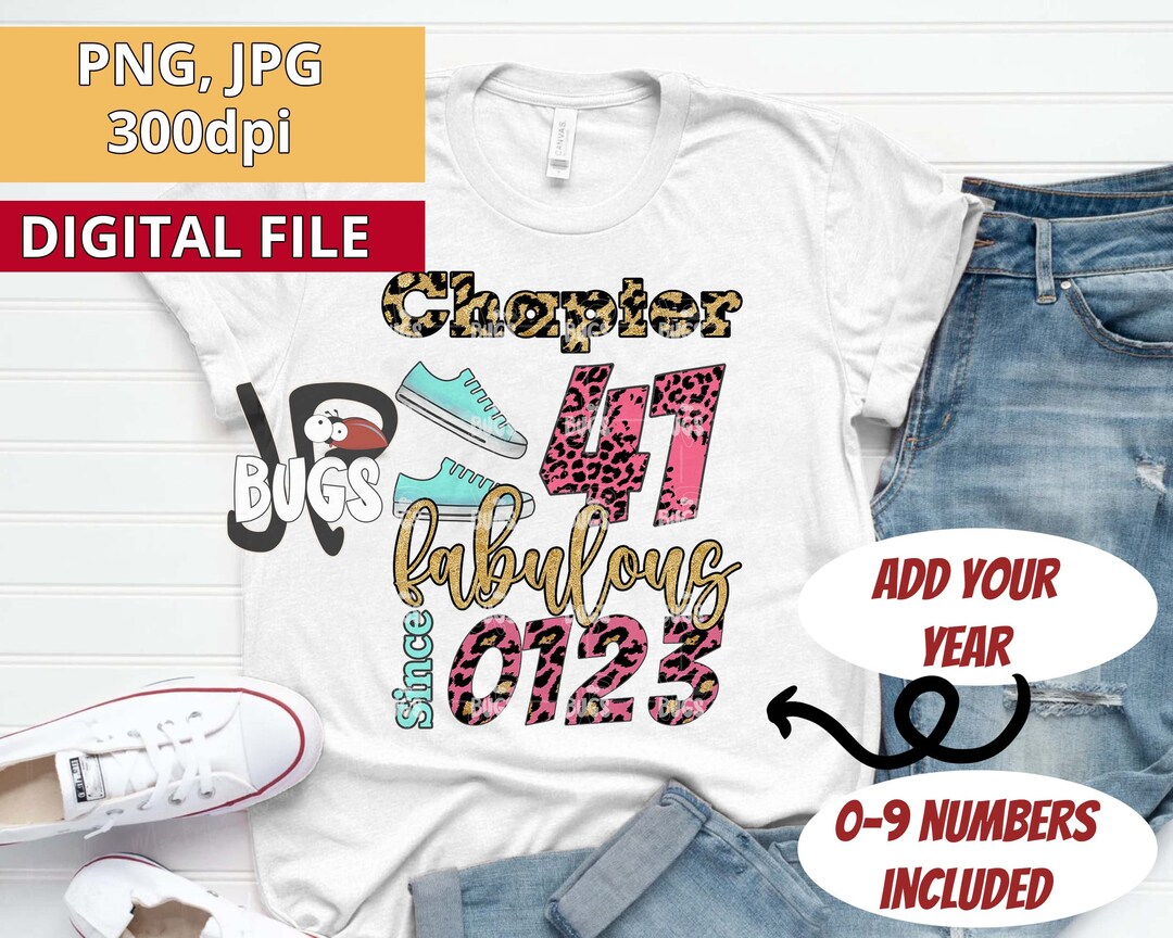 41st Birthday T-shirt Png, Chapter 41 Png, Personalized Year ...