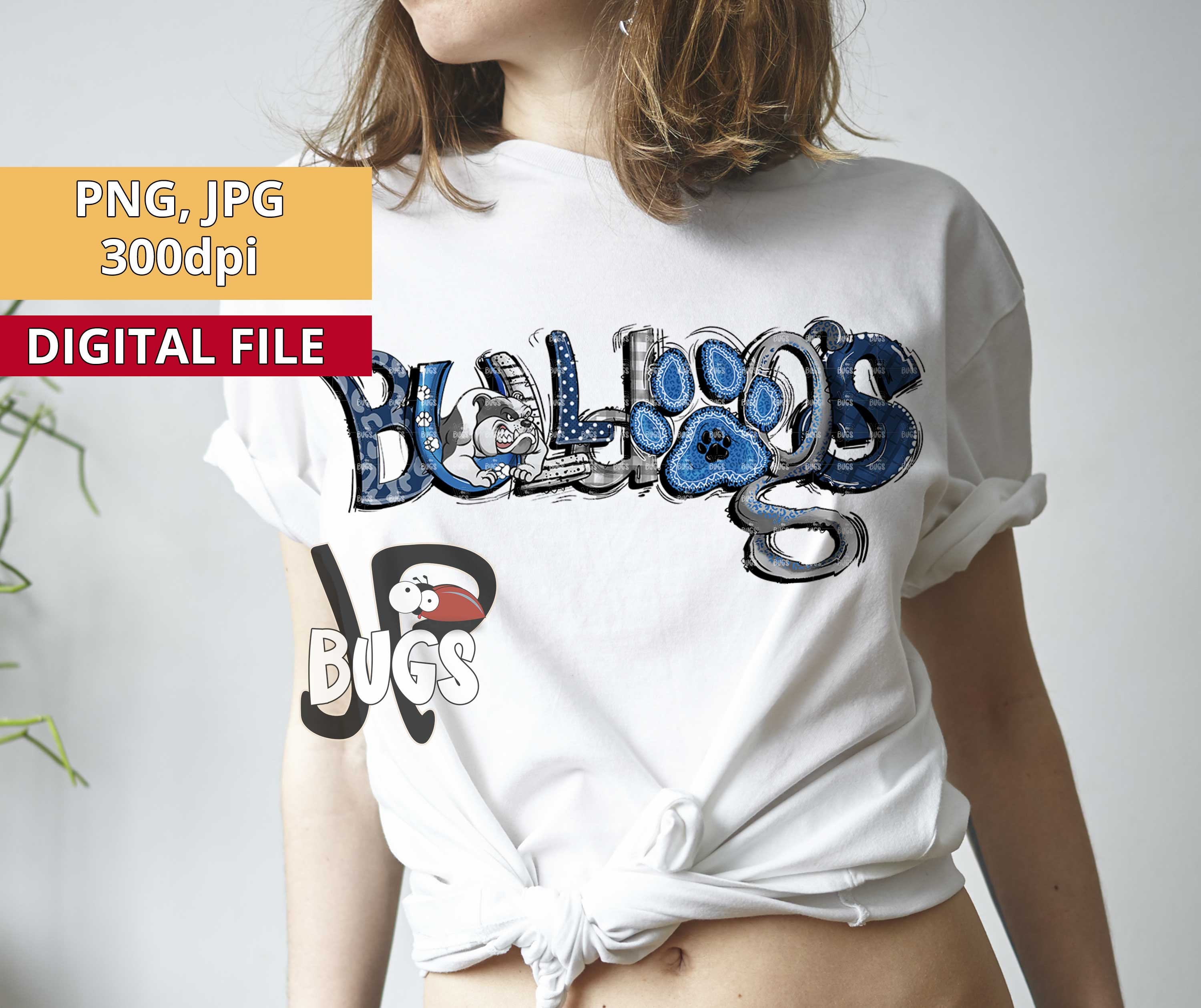 Blue and White Bulldogs Png, Bulldogs Doodle Letters Png, Bulldogs ...