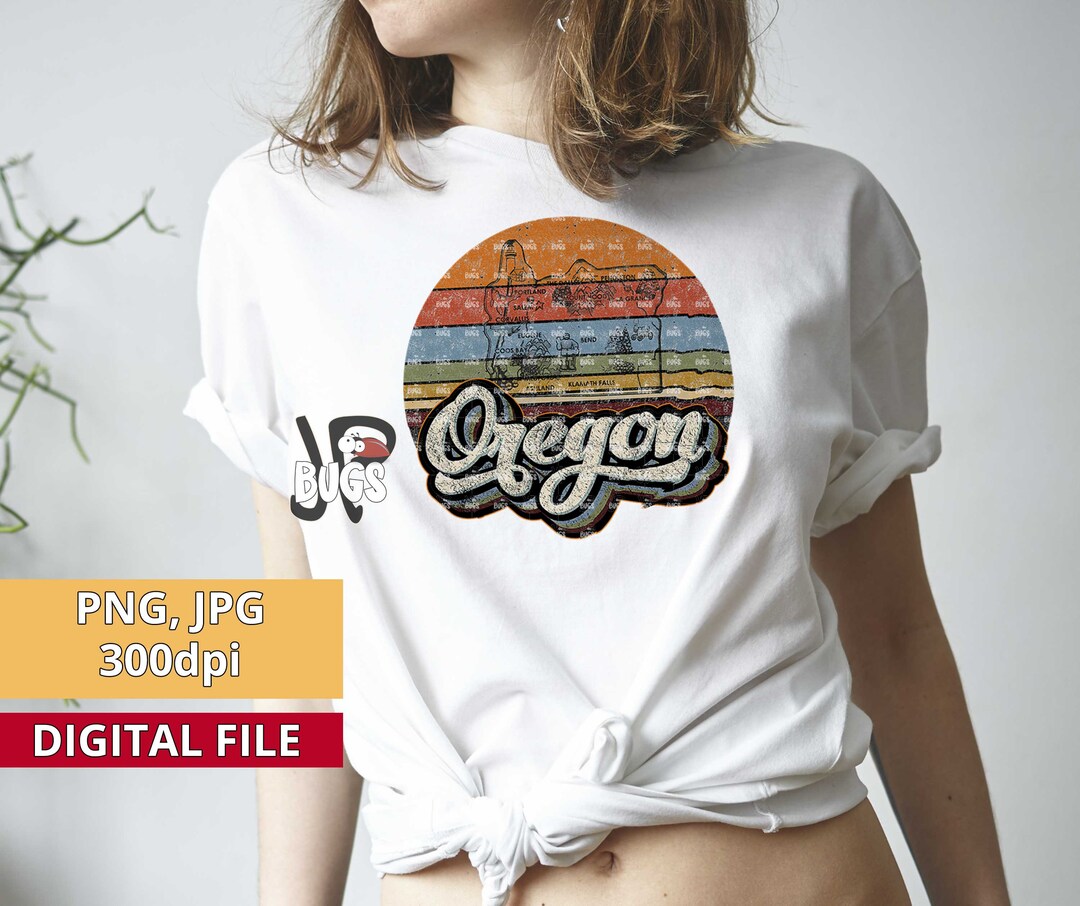 Retro Oregon Png, Vintage Oregon State Png, Oregon Clipart, Sublimation ...