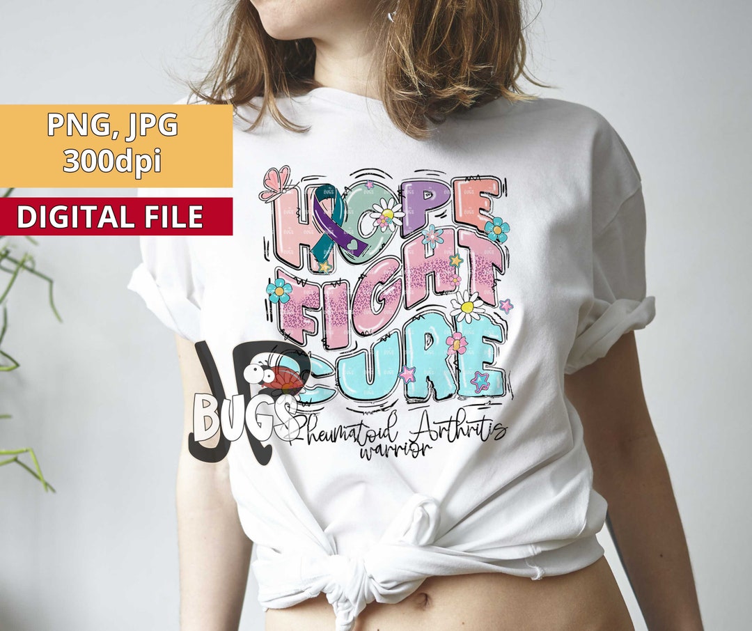 Faith Hope Cure Rheumatoid Arthritis Awareness Png Sublimation Design ...