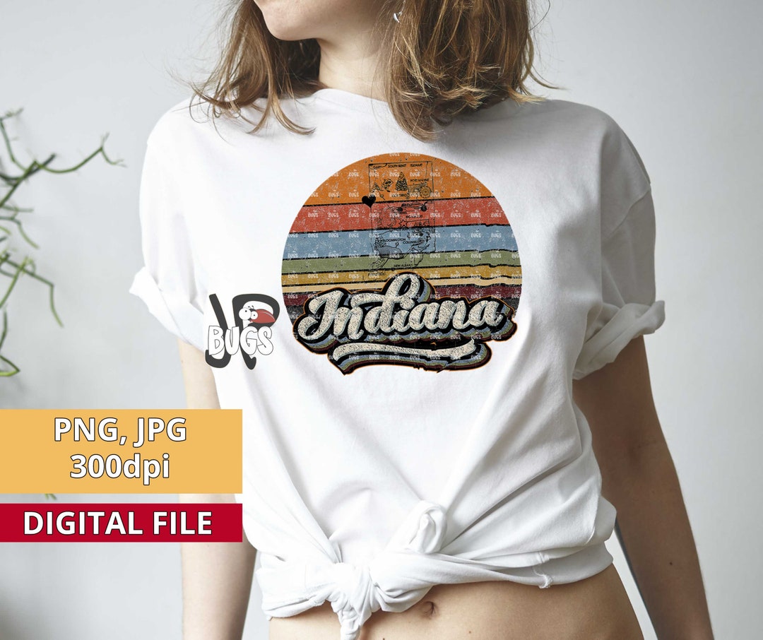 Retro Indiana Png, Vintage Indiana State Png, Indiana Clipart ...