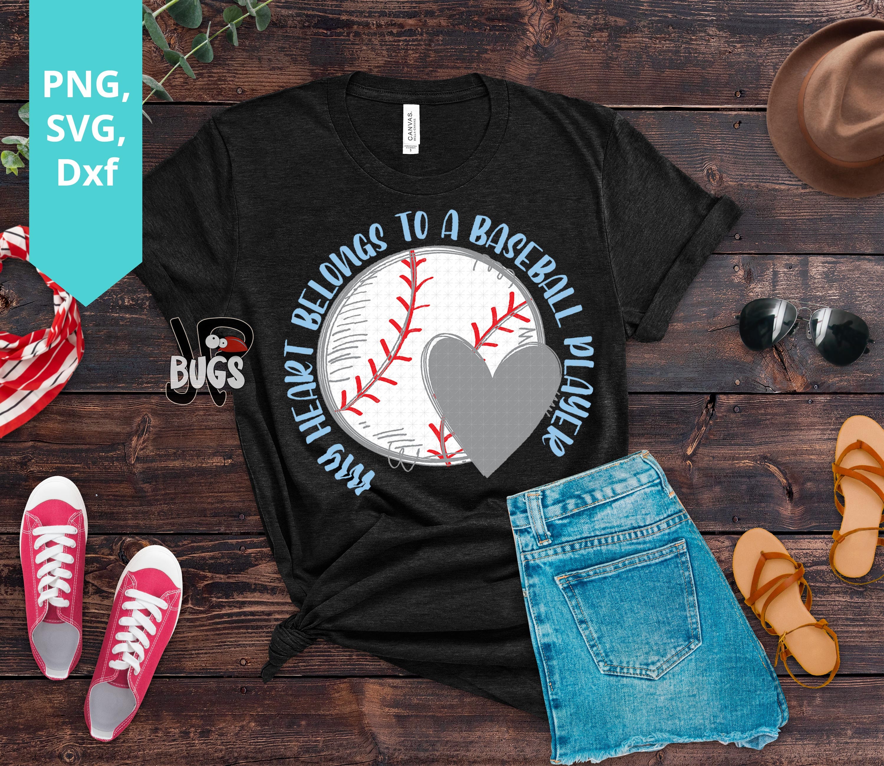 Baseball Ball SVG, Baseball Svg, Heart Svg, My Heart Belongs to a ...