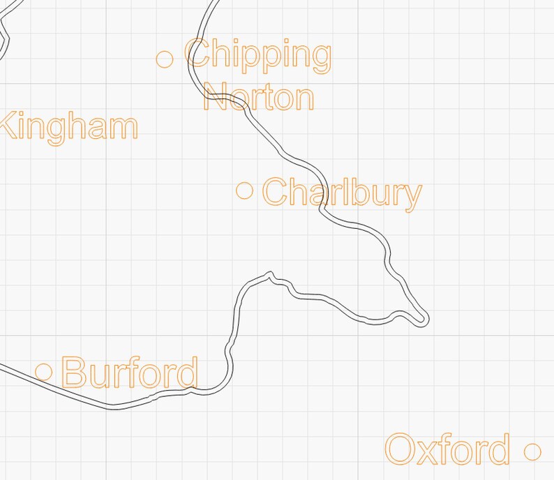 SVG File Map of the Cotswolds. Hand Made. - Etsy
