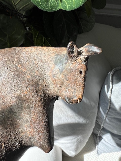 Antique Japanese Meiji Cast Iron Cows. Cold-painted. SET OF THREE. - Etsy