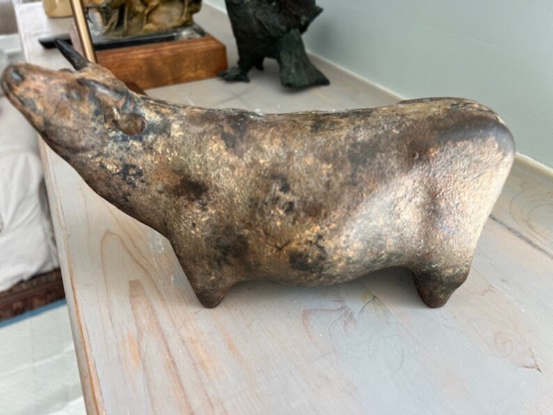 Antique Japanese Meiji Cast Iron Cows. Cold-painted. SET OF THREE. - Etsy