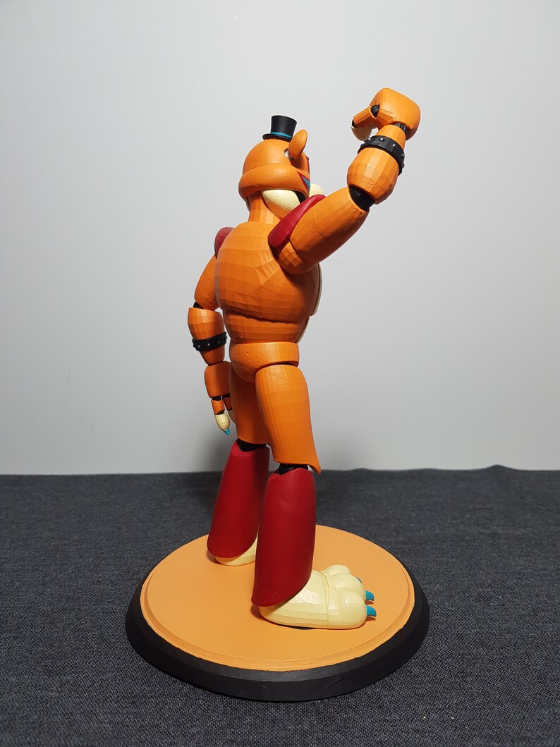 Fnaf Glamrock Freddy Printed Figure 25cm Etsy