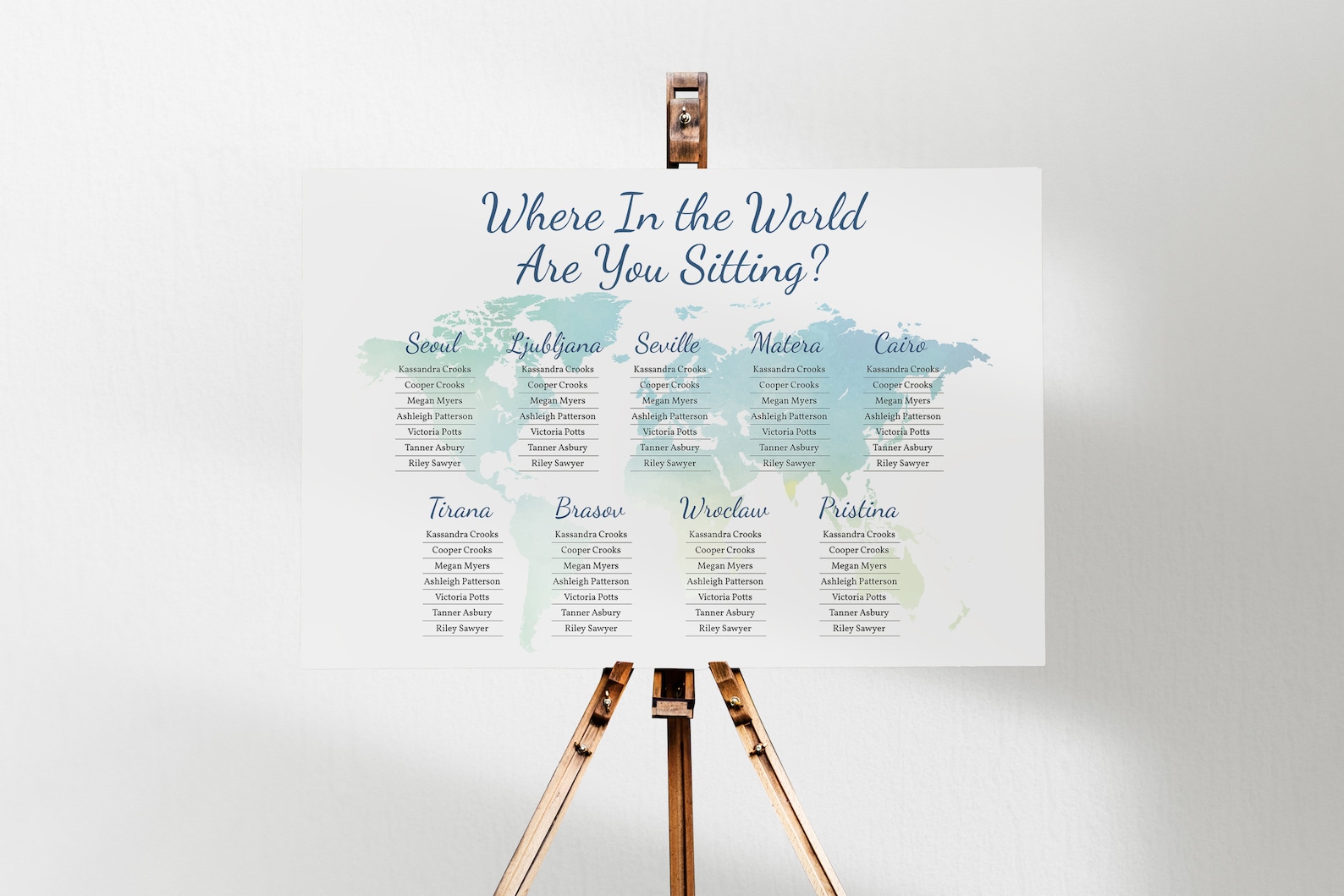 World Travel Themed Seating Chart - Etsy