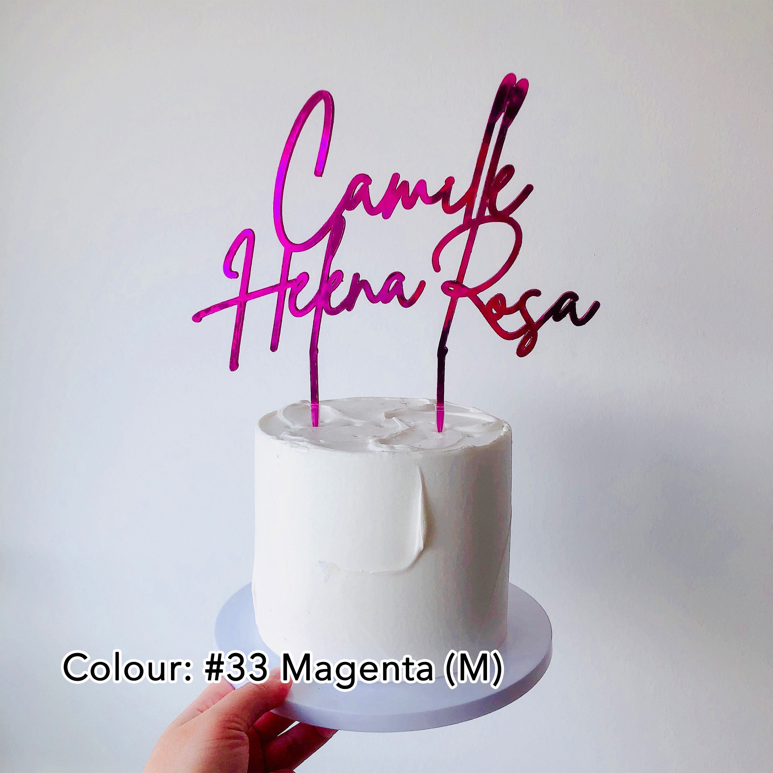 Custom Words Single Colour Cake Topper Any Words Cake Topper - Etsy