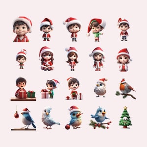 3D Christmas Cliparts | Animated Christmas Characters | Pixar Inspired ...