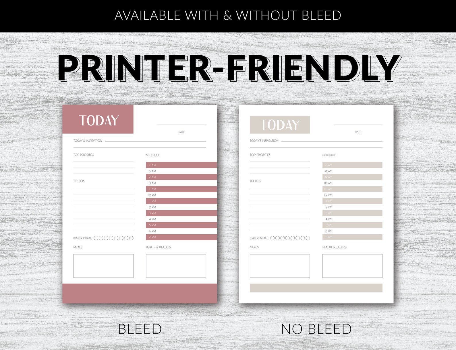 Minimalist Printable Planner Bundle in Multiple Colors - Etsy