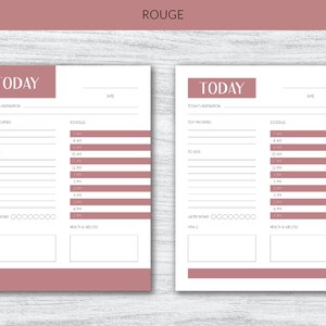 Minimalist Daily Printable Planner in Multiple Colors | Printable Daily ...