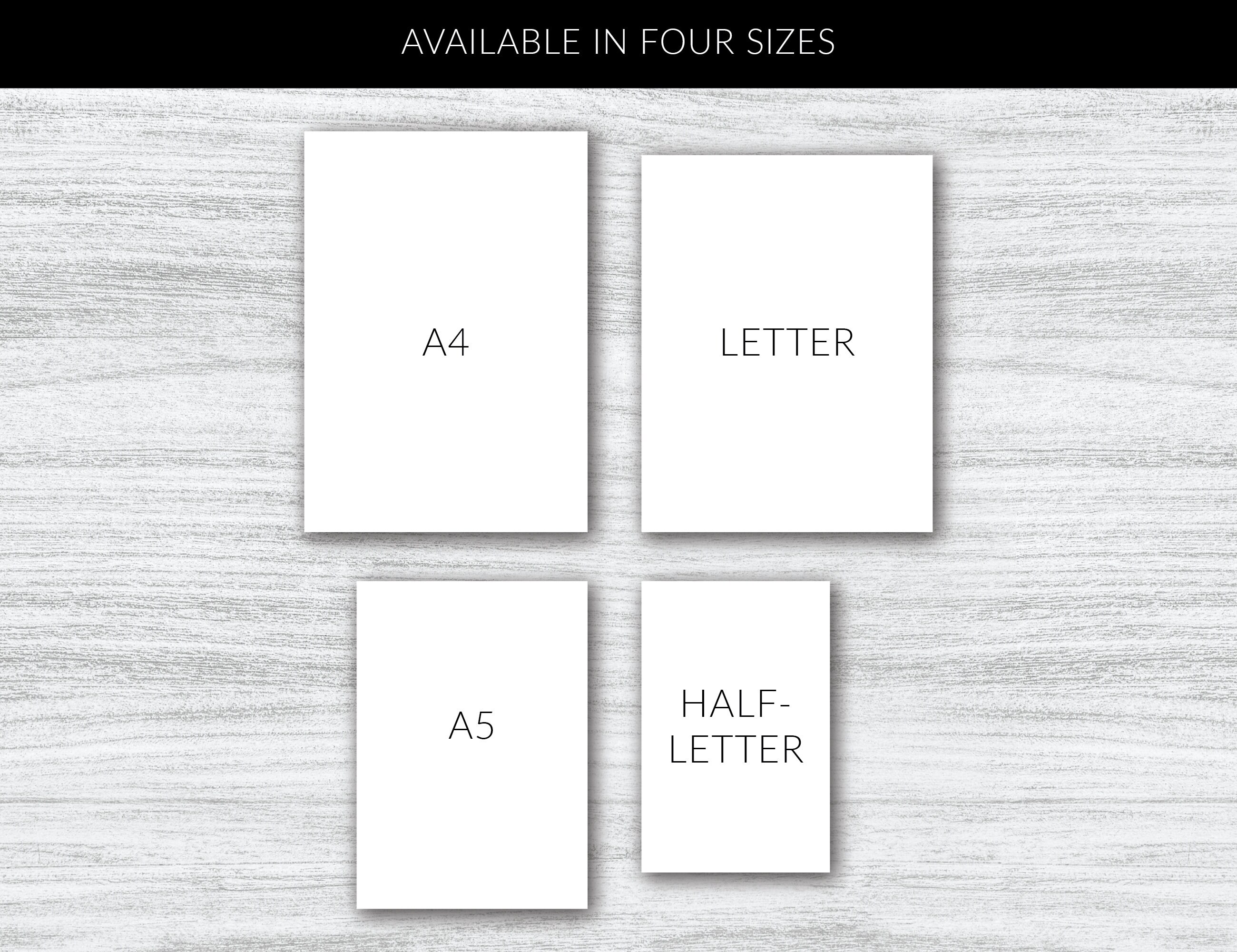 Minimalist Printable Planner Bundle in Multiple Colors - Etsy