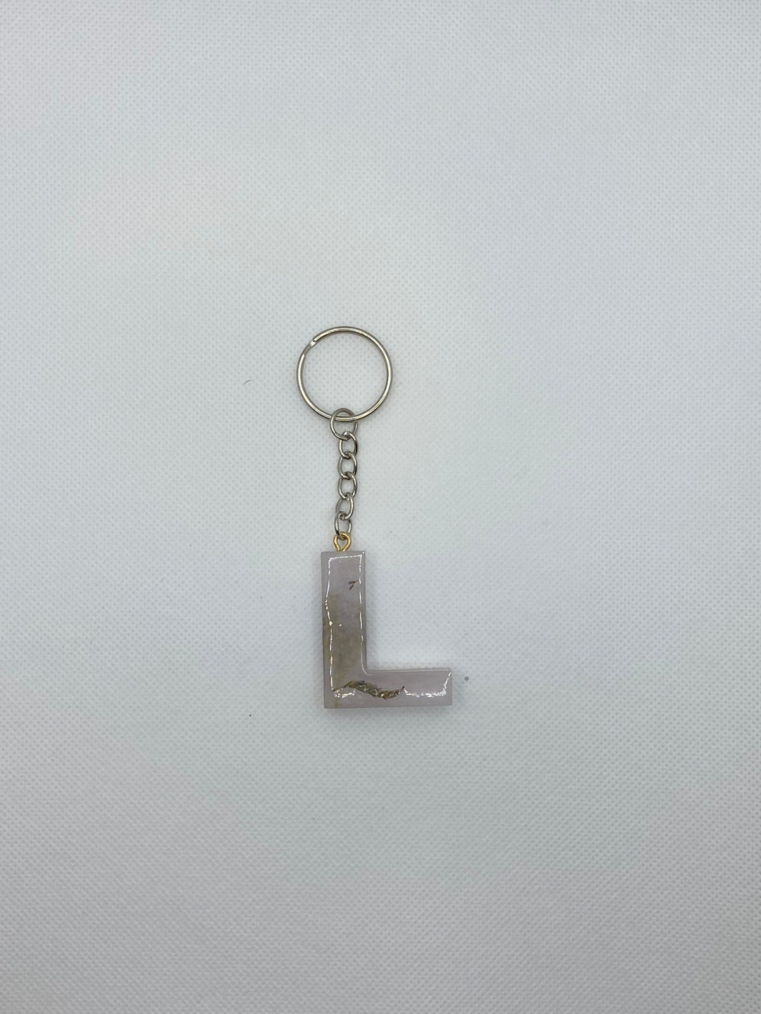 L Letter Resin Keyring - Etsy
