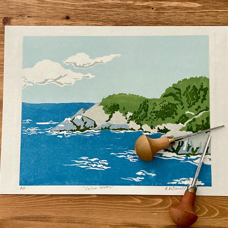 Reduction Linocut - Etsy