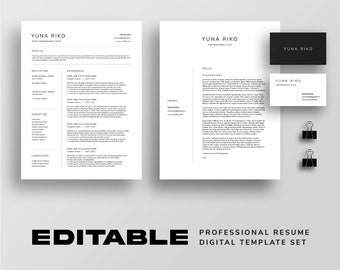 Cover Letter Business Card Resume - Etsy