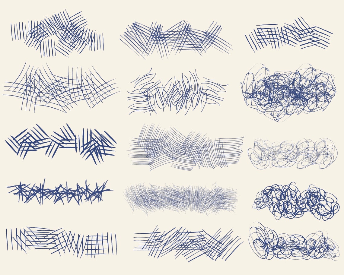 Procreate Ballpoint Pen Brushes Crosshatch Brushes Cross - Etsy