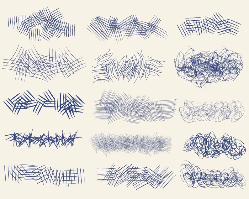Procreate Ballpoint Pen Brushes Crosshatch Brushes Cross - Etsy