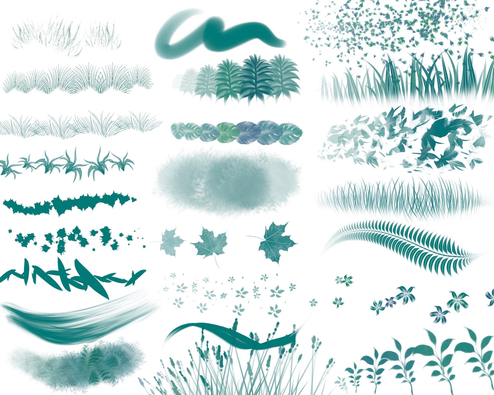 Procreate Ghibli Brushes ,ghibli Foliage Brushes for Photoshop ... Procreate Ghibli Brushes ,ghibli Foliage Brushes for Photoshop ...