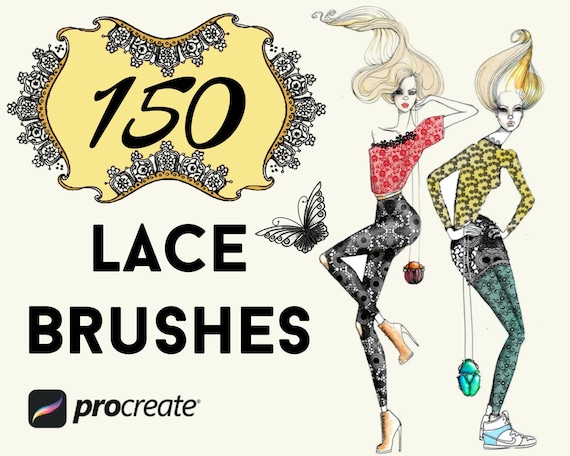 150 Procreate Lace Texture Brushes. Lace Brushes Set Lace - Etsy