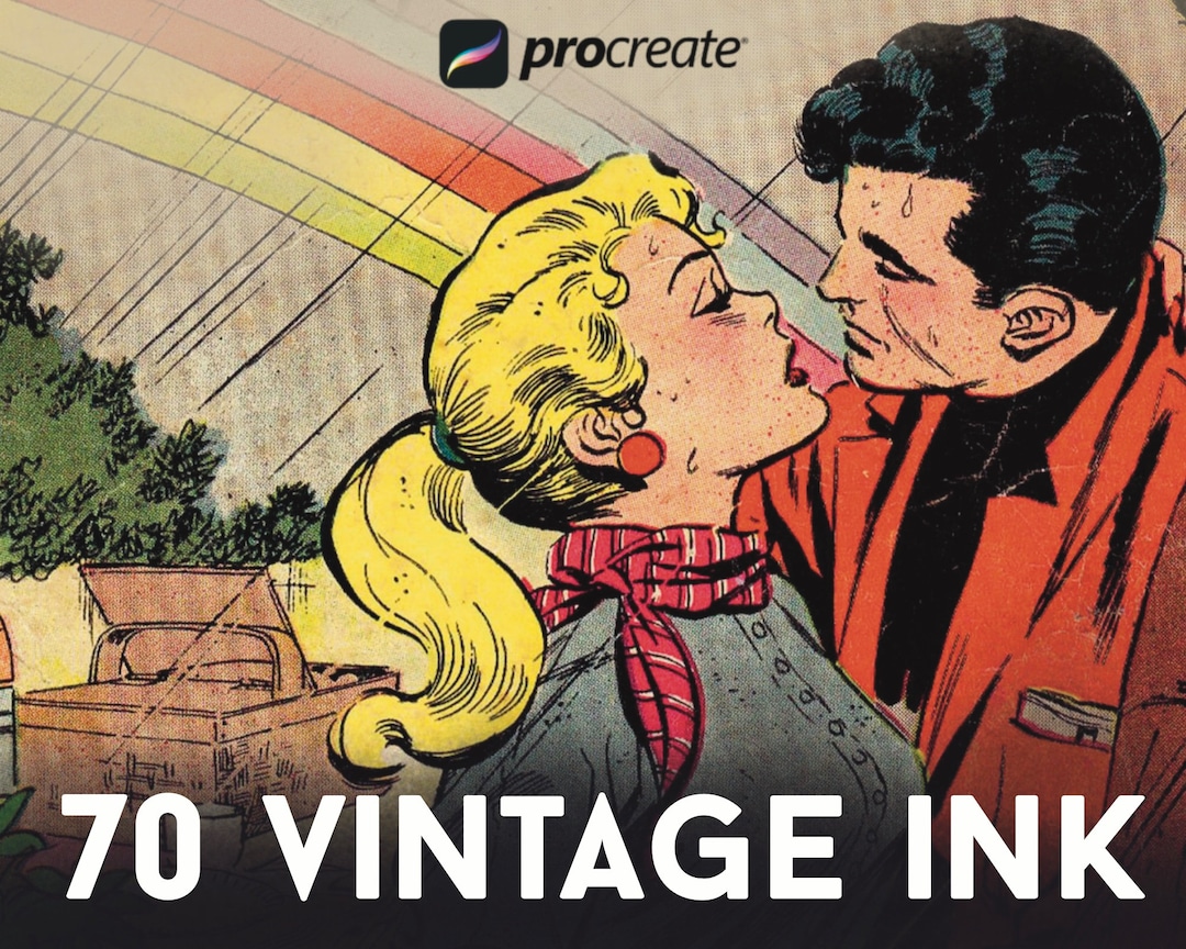 Vintage Ink Procreate Brushes, Vintage Comic Brushes, Procreate Pattern ...