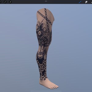 3D Male Human Model for Procreate, Tattoo Model, Procreate Tattoo ...