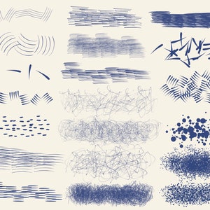 Procreate Ballpoint Pen Brushes, Crosshatch Brushes, Cross Hatching ...