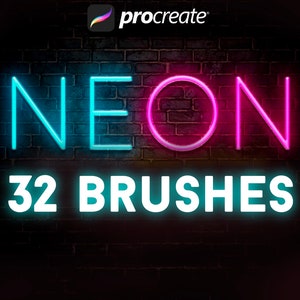 Procreate Neon Brushes, Procreate Glow Brushes, Procreate Light Pen ...