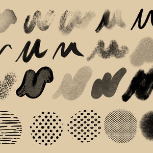 72 Vintage Comic Ink Procreate Brushes: Texture & Pattern (digital ...
