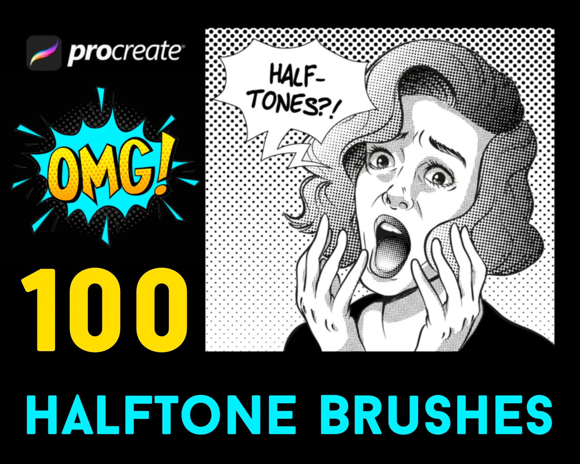 Procreate Halftone Brushes BUNDLE - Etsy