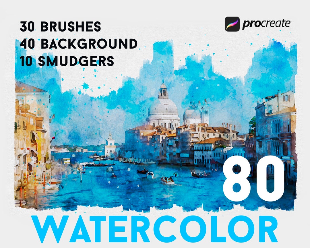 Watercolor Procreate Brushes Kit, Procreate Realistic Brushes for ...
