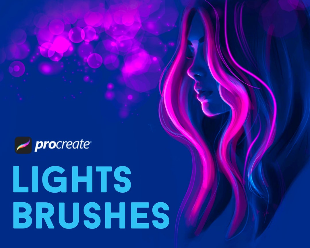 Procreate Neon Brushes, Procreate Glow Brushes, Procreate Light Pen Brushes, Neon Pen Brushes ...