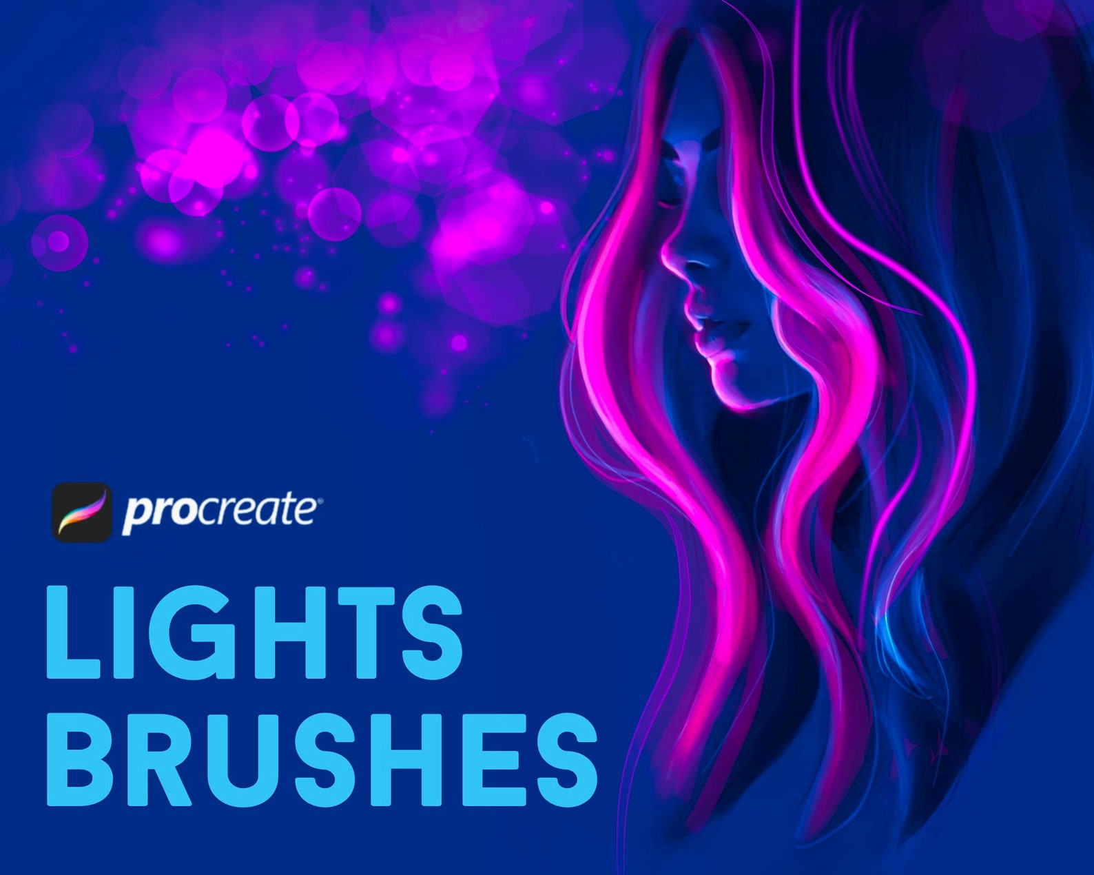 Procreate Neon Brushes, Procreate Glow Brushes, Procreate Light Pen Brushes, Neon Pen Brushes ...