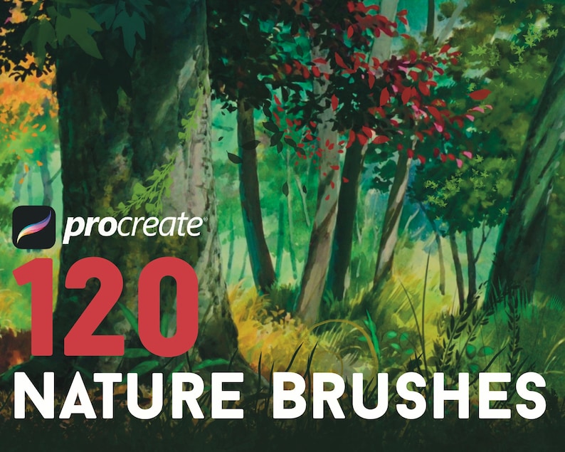 120 Procreate Nature BUNDLE Nature Brushes for Procreate - Etsy