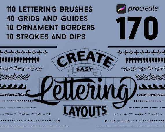 Procreate Brushes BUNDLE Procreate Grid Builder Lettering - Etsy