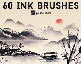 Procreate Sumi Brushes Ink Wash Painting Brushset - Etsy